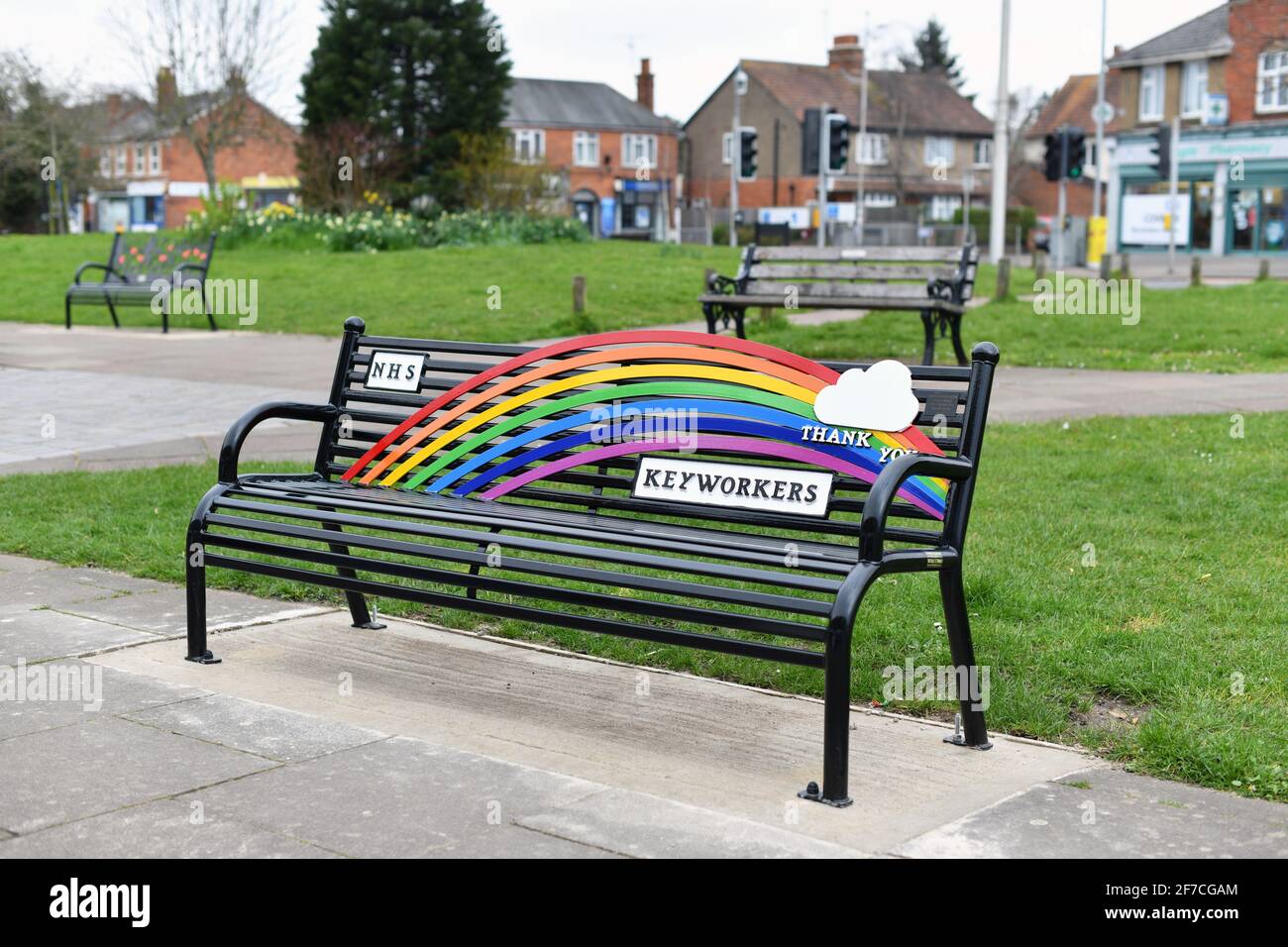 Rainbow thank you bench to NHS & key workers during Coronavirus ...
