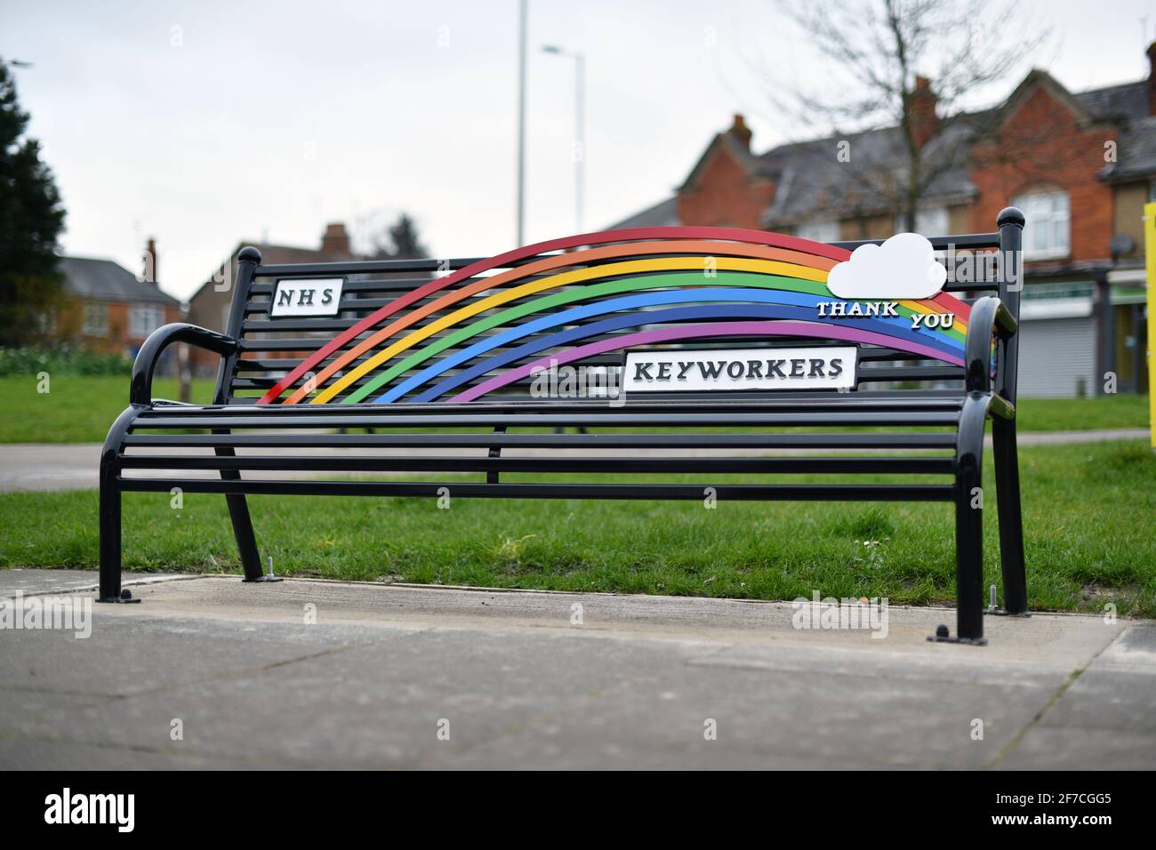 Rainbow thank you bench to NHS & key workers during Coronavirus ...