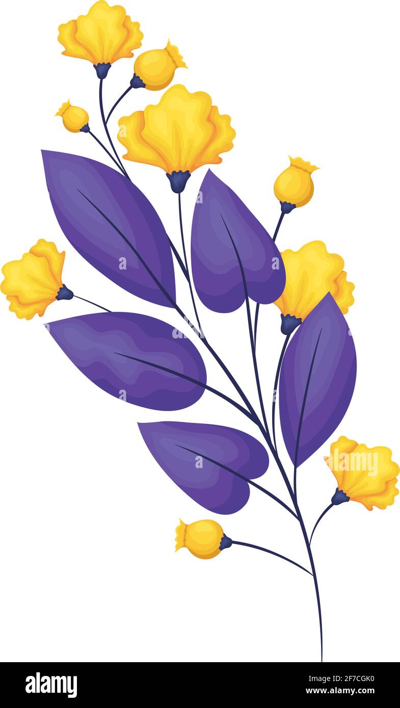 purple leaves illustration Stock Vector Image & Art - Alamy