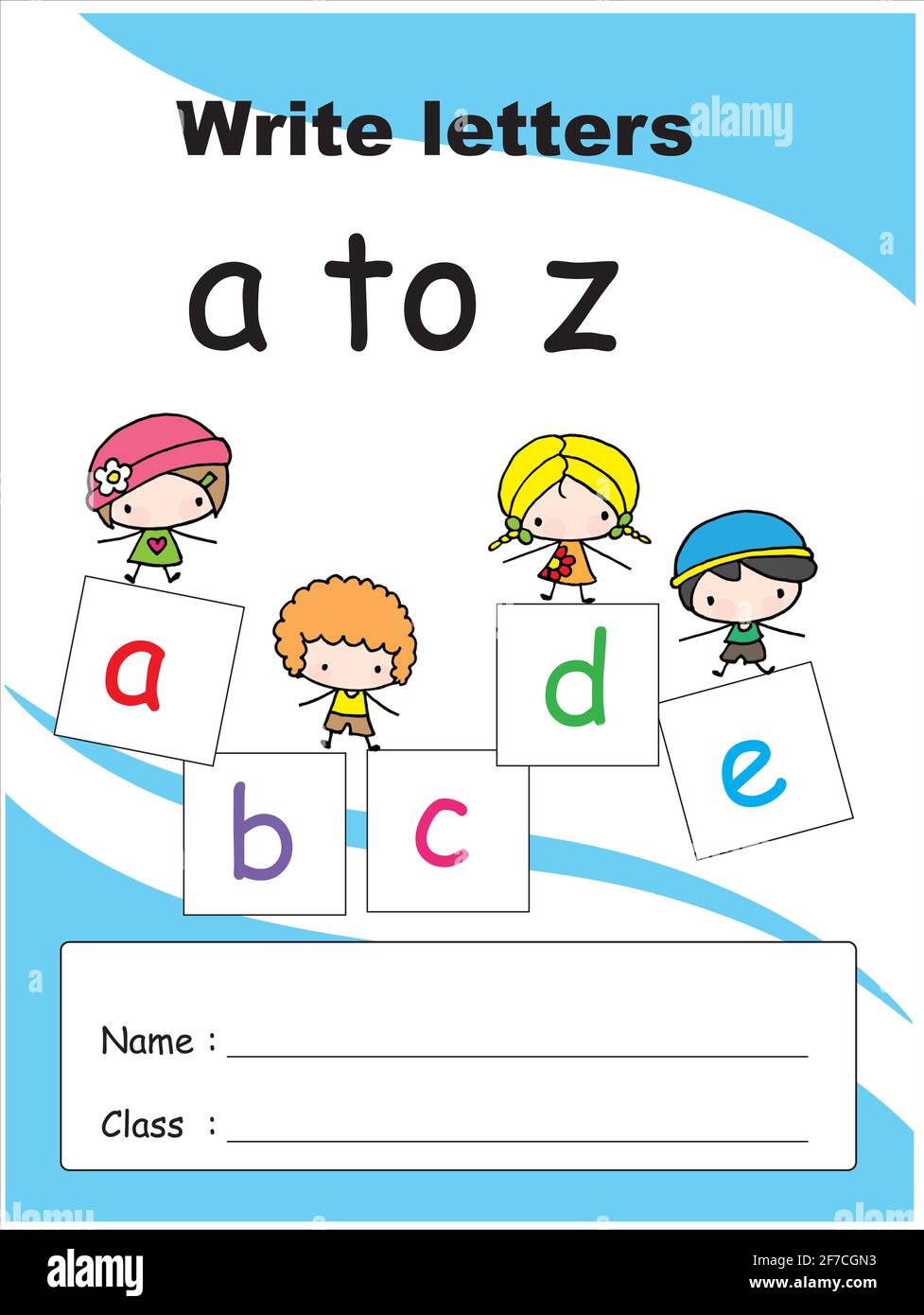 cartoon kids book cover design Stock Photo - Alamy