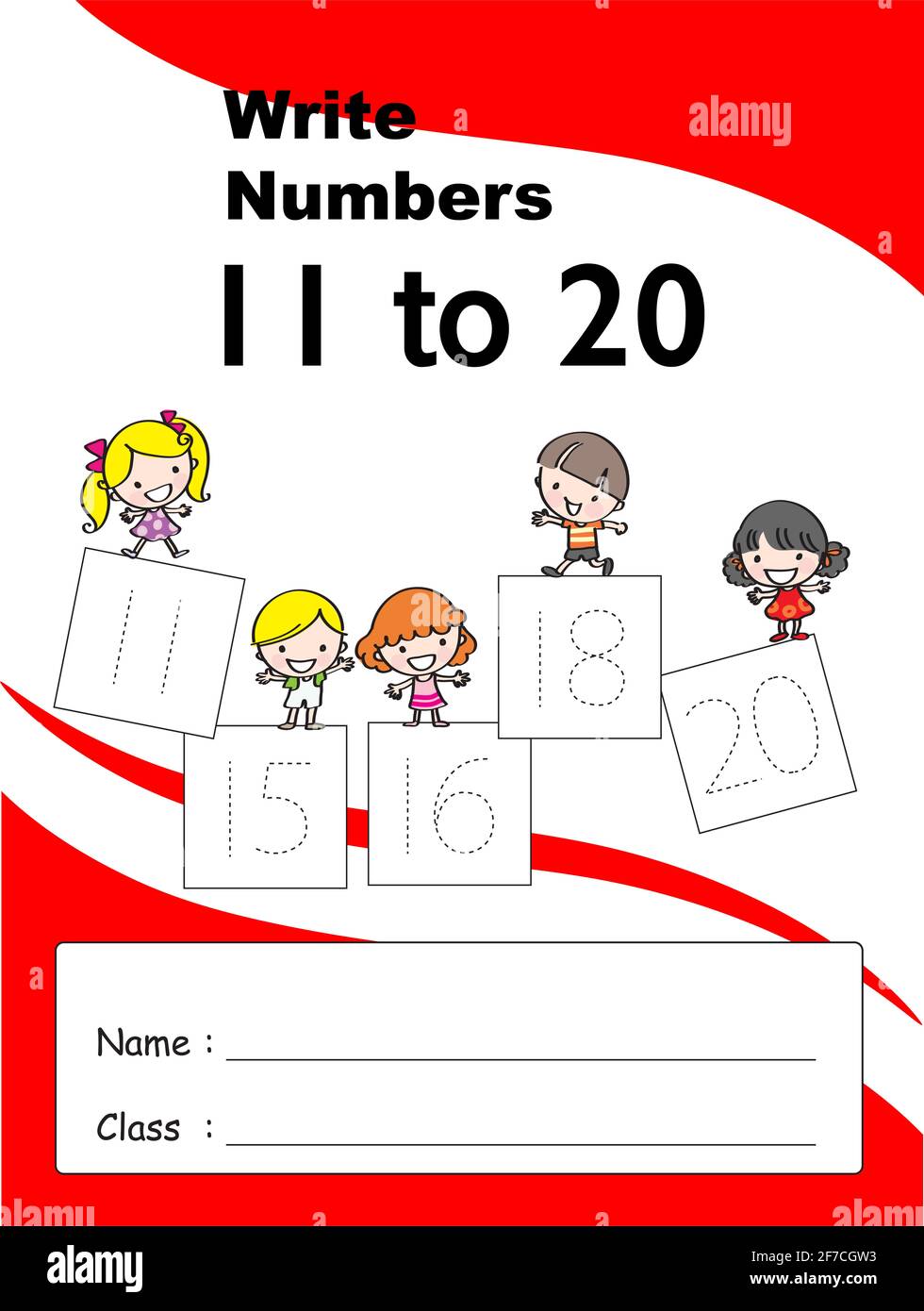11 to 20 numbers book for kids Stock Photo - Alamy