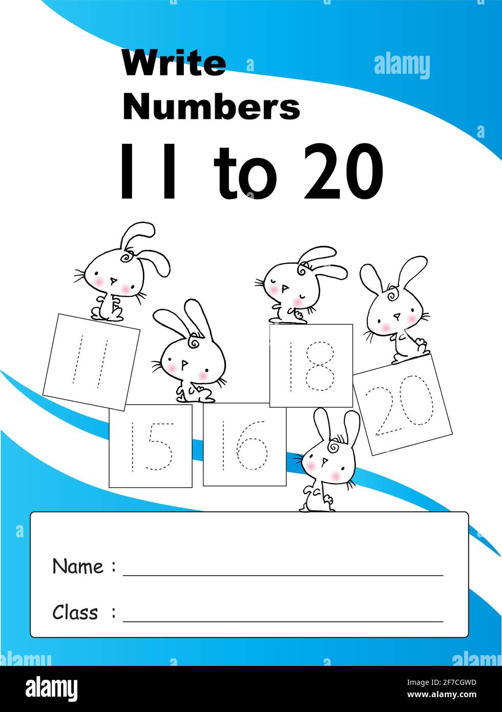 11 to 20 numbers book for kids Stock Photo - Alamy