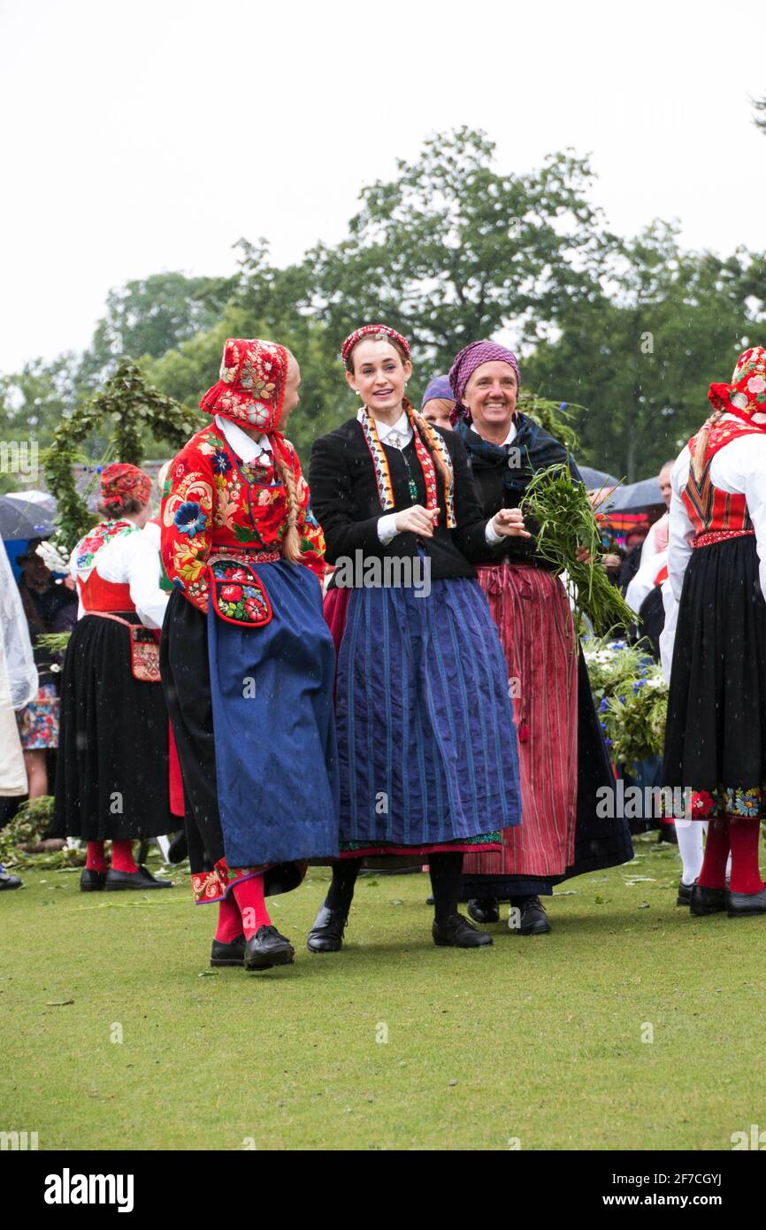 Traditional midsummer celebration at Skansen, Stockholm Stock Photo - Alamy