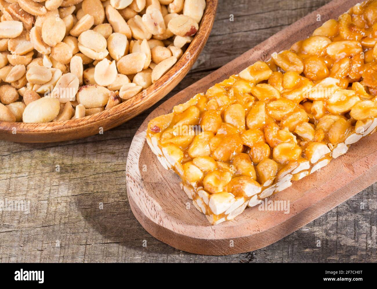 Honey bars with peanuts - Arachis hypogaea Stock Photo - Alamy