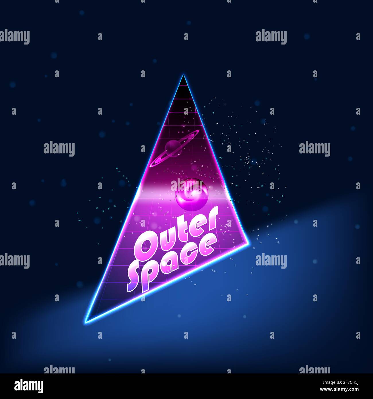Space Stars Background. Vector illustration of outer space and earth ...