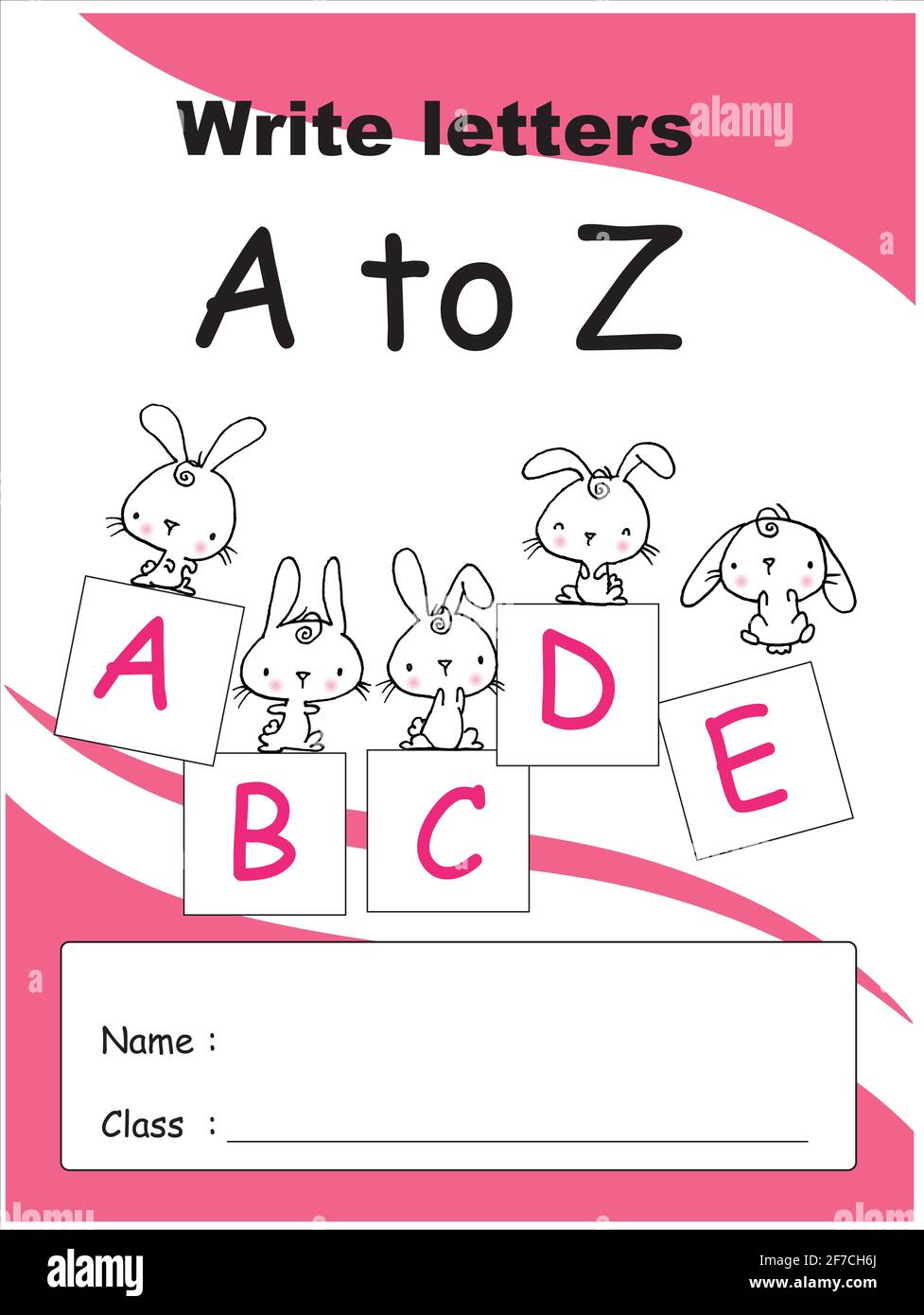 a to z activity book cover design Stock Photo - Alamy