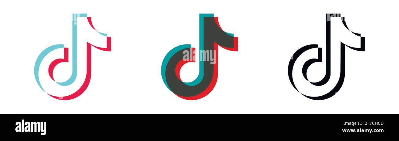 Tik Tok icons set. Social networks. Tik Tok logo design. Vector ...