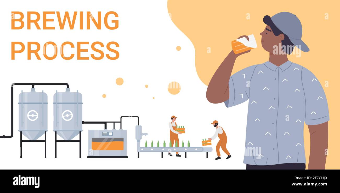 Cartoon man drinking beer hi-res stock photography and images - Alamy