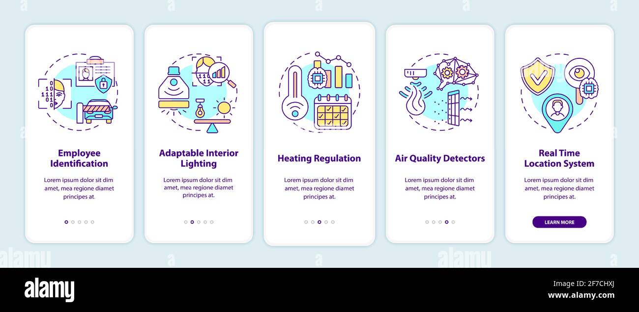 Future smart office onboarding mobile app page screen with concepts Stock Vector Image & Art - Alamy