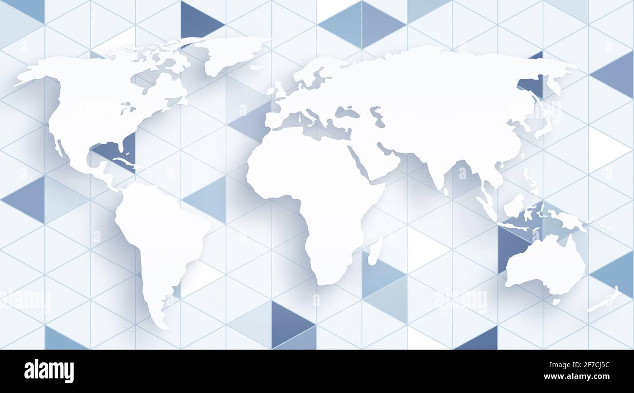 Triangular world map hi-res stock photography and images - Alamy