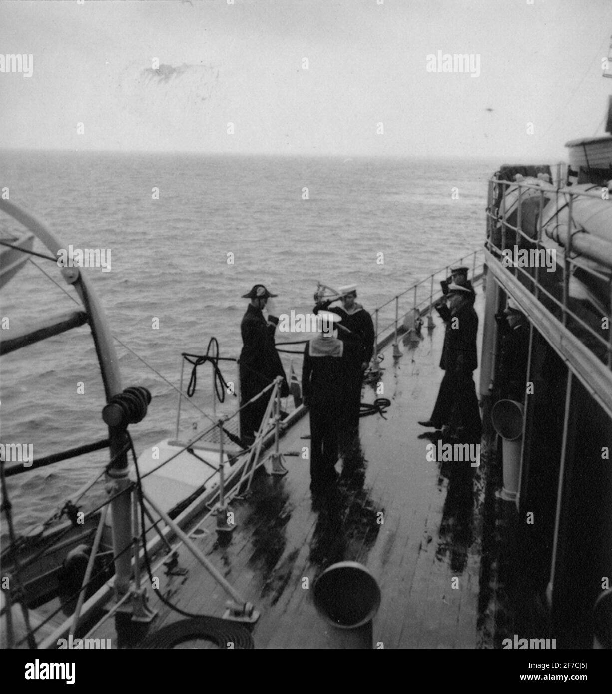 A Norwegian officer visiting the ship HMS DRISTENDEN, 1939 A Norwegian ...