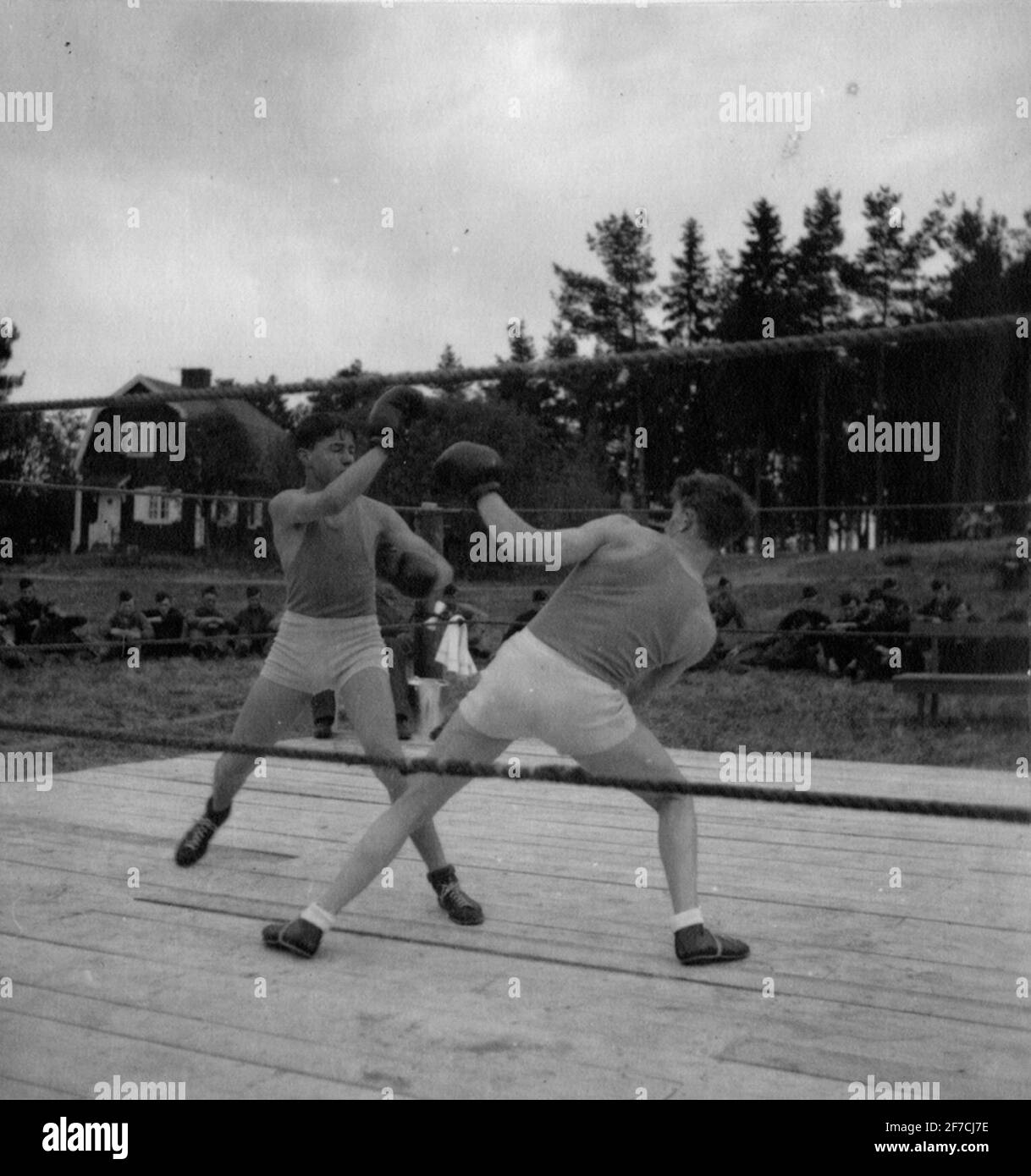 Boxing match on F 2, 1940 Boxing match on F 2 Roslagens flying fleet ...