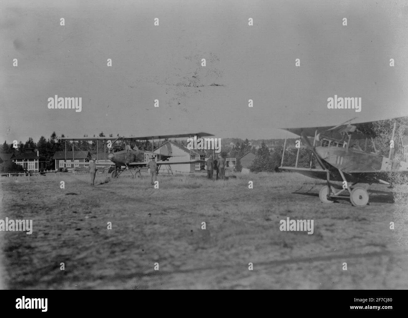 Thulin Type FA and Albatros Biia on an airfield Aircraft Thulin Type FA ...