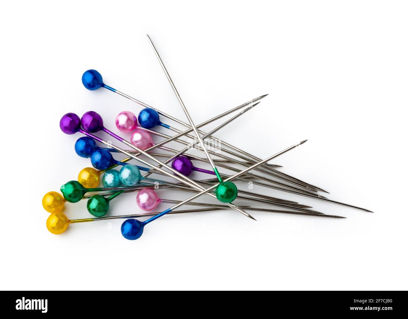 sewing needles isolated on a white background Stock Photo - Alamy