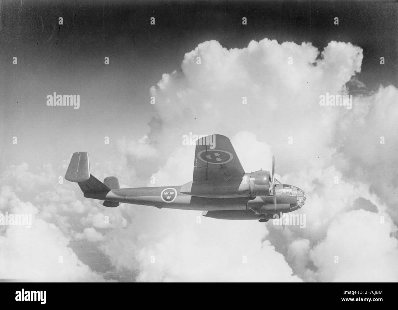 Aircraft B 18 A in the air, 1943 . Aircraft B 18 A in the air, seen ...