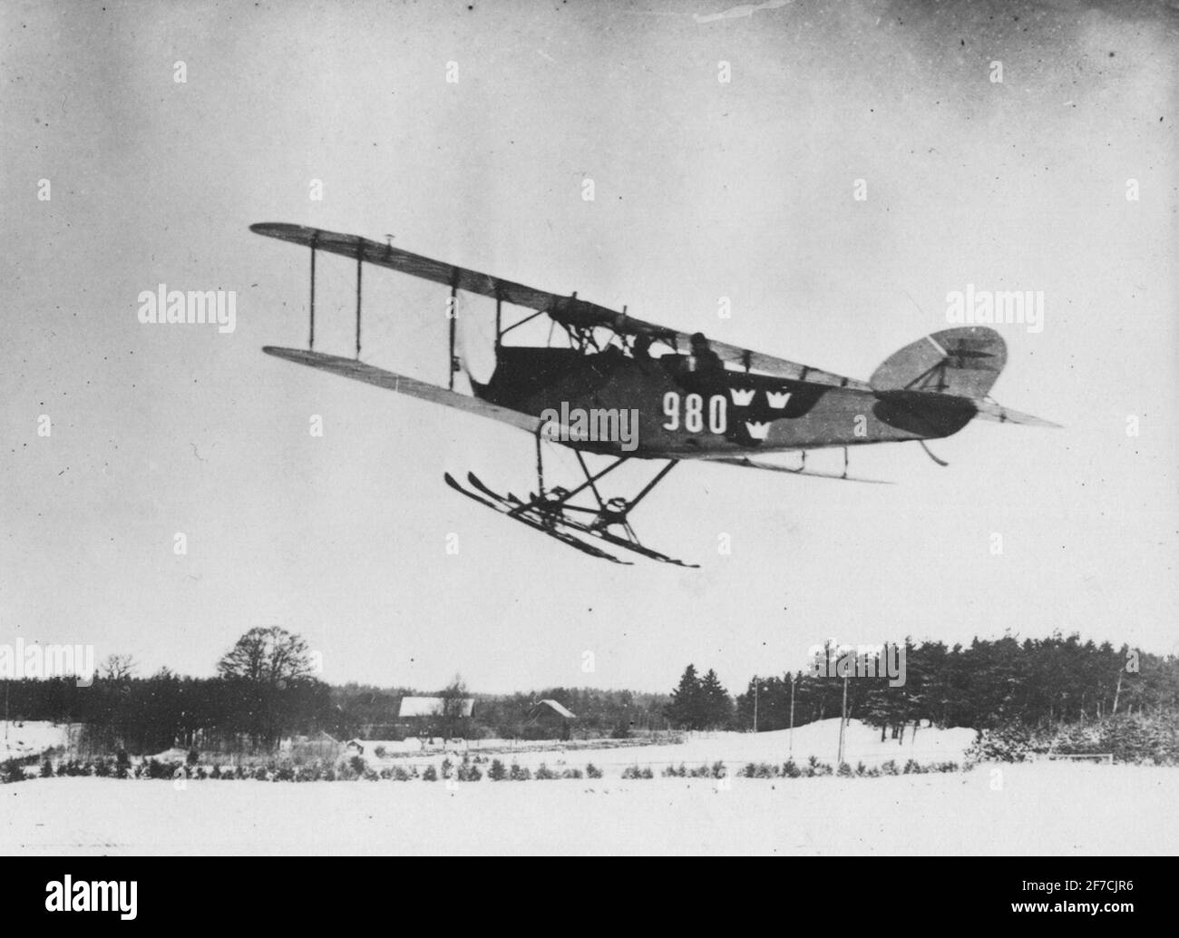 FVM 18 with flight drivers and airplanes, winter . Airplane FVM S 18 ...