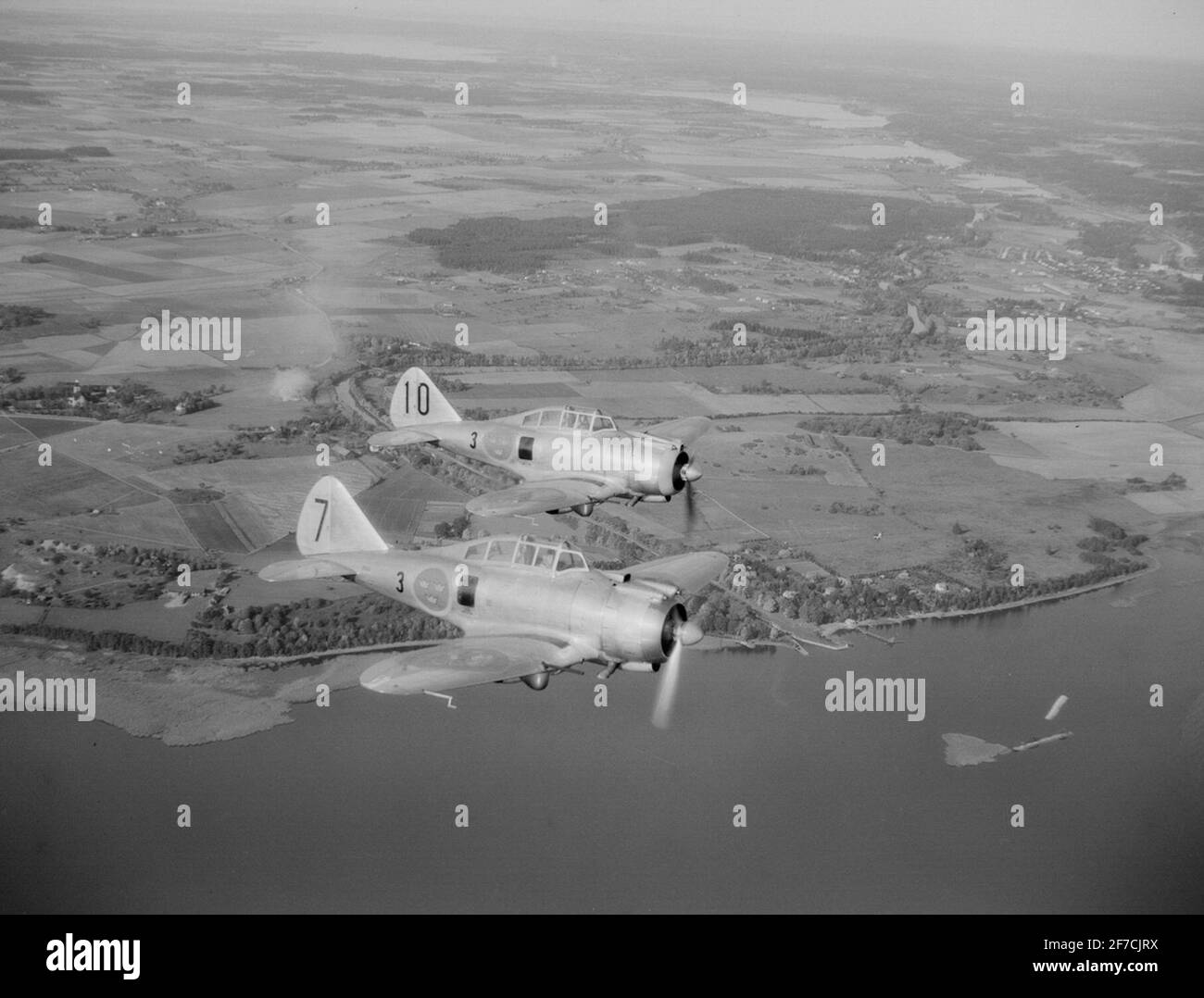 Two aircraft J 9 S from F 3, 1948 Two aircraft J 9 S from F 3 Malmen ...
