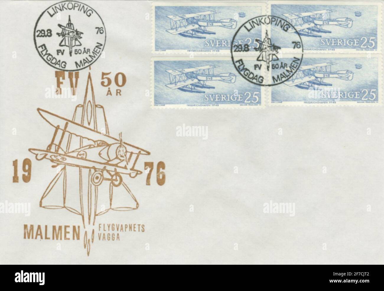 Letter envelopes with print and stamp from Air Force's 50th anniversary ...