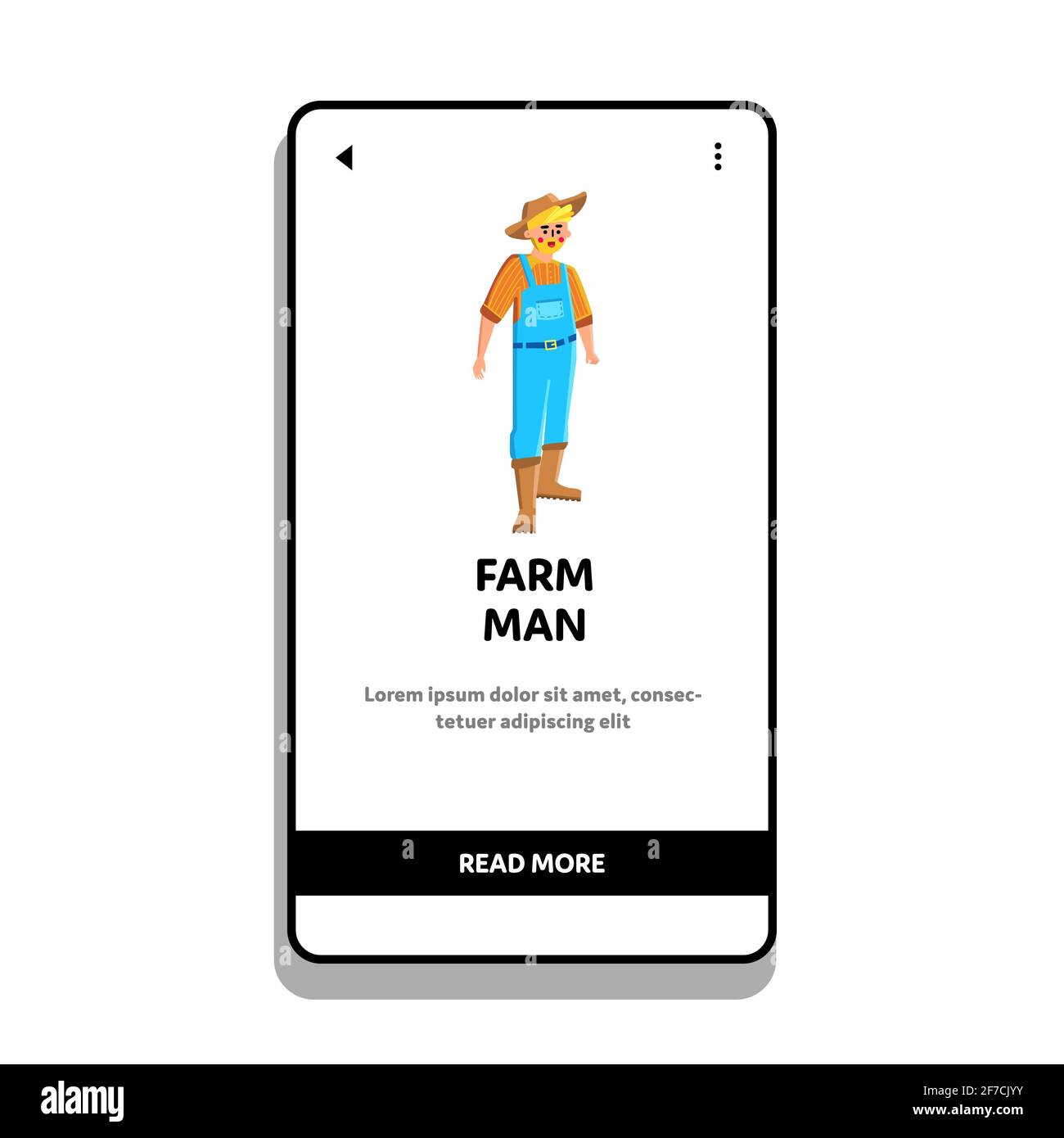 Farm Man Agronomist In Work Suit Standing Vector Stock Vector Image ...