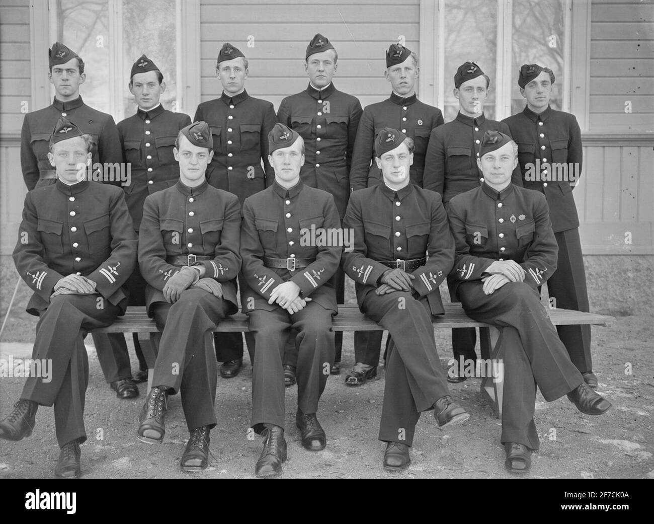 Pupils at Furir School at F 3 Östgöta Flight Fleet, 1941 Motifs: Pupils ...