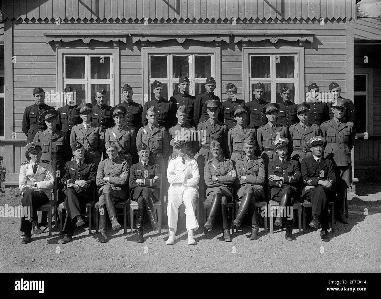 Students and teachers at GFSU at F 3 Östgöta Flight Fleet, 1942 Motifs ...