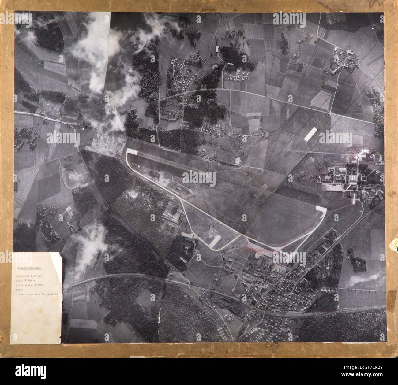Aerial photography of Malmen's airfield from 2500 meters height, in ...