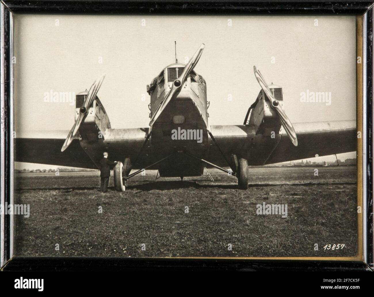 A civil aircraft Junkers G 24 stands on an airfield, 1925-1 a civilian ...