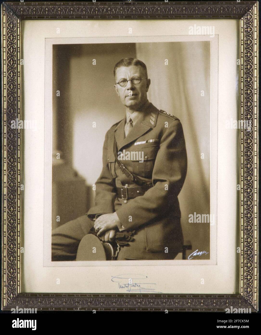 Portrait photography of King Gustav Vi Adolf in Army Uniform . Portrait ...