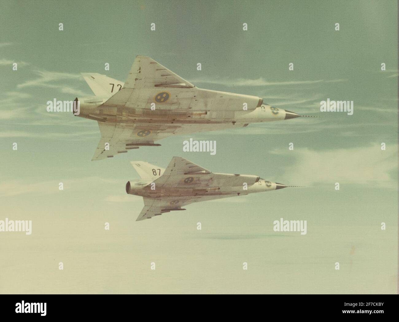 Two aircraft J 35 marked in root flow. Two aircraft J 35 marked number ...