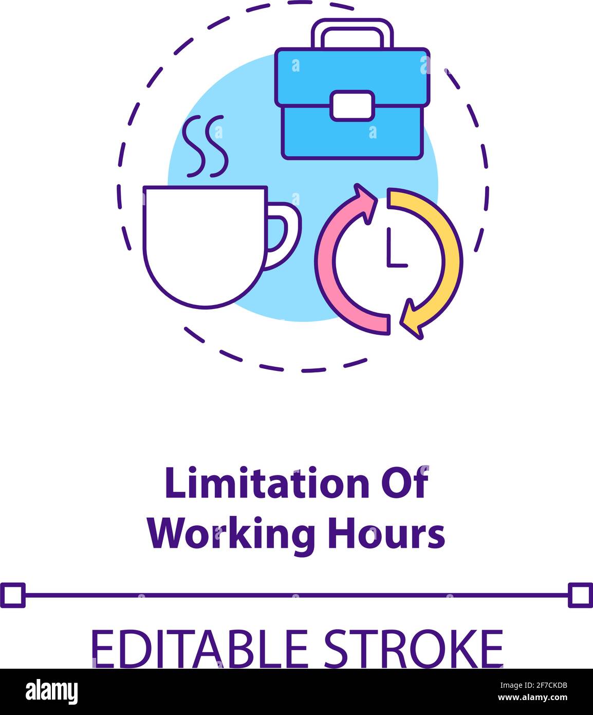 Limitation of working hours concept icon Stock Vector Image & Art - Alamy