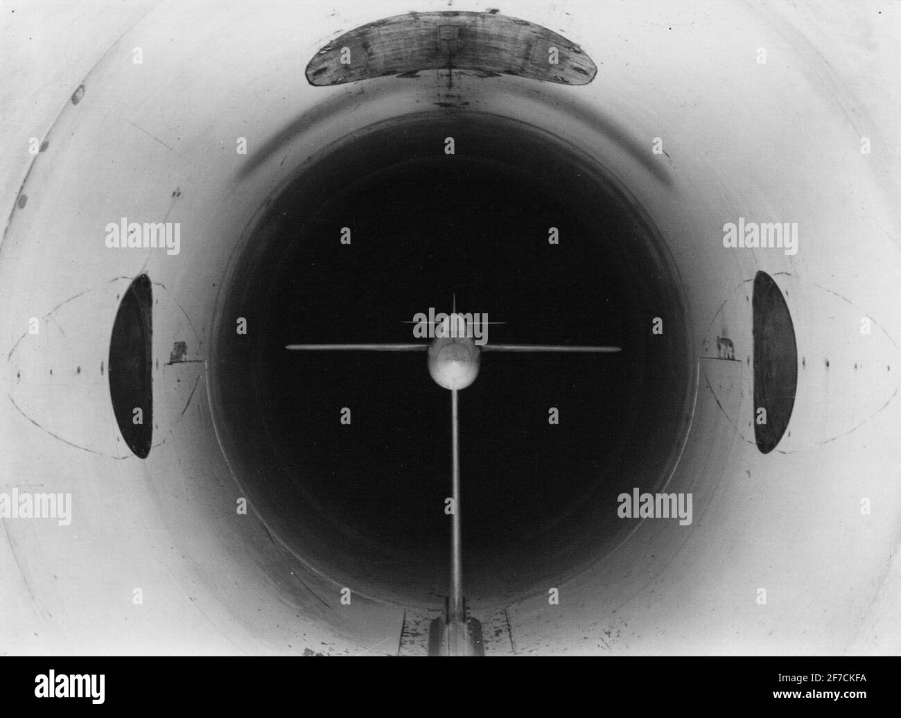 Sample of wind tunnel model of aircraft Saab J 29 on FFA about 1940s ...