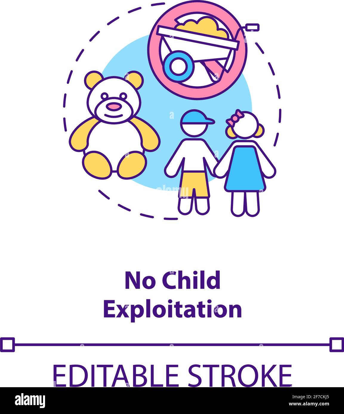 No child exploitation concept icon Stock Vector Image & Art - Alamy
