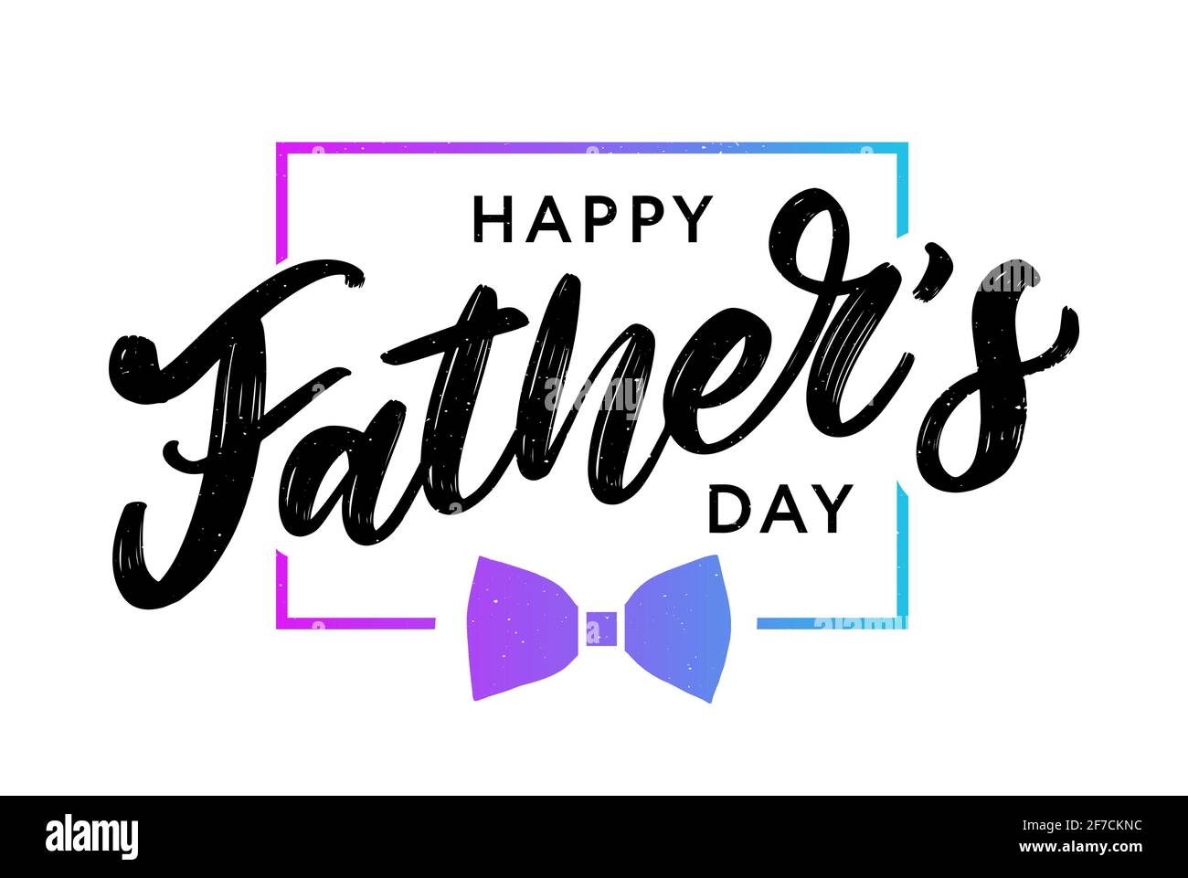 Happy Fathers Day Lettering Holiday Calligraphy Stock Vector Image