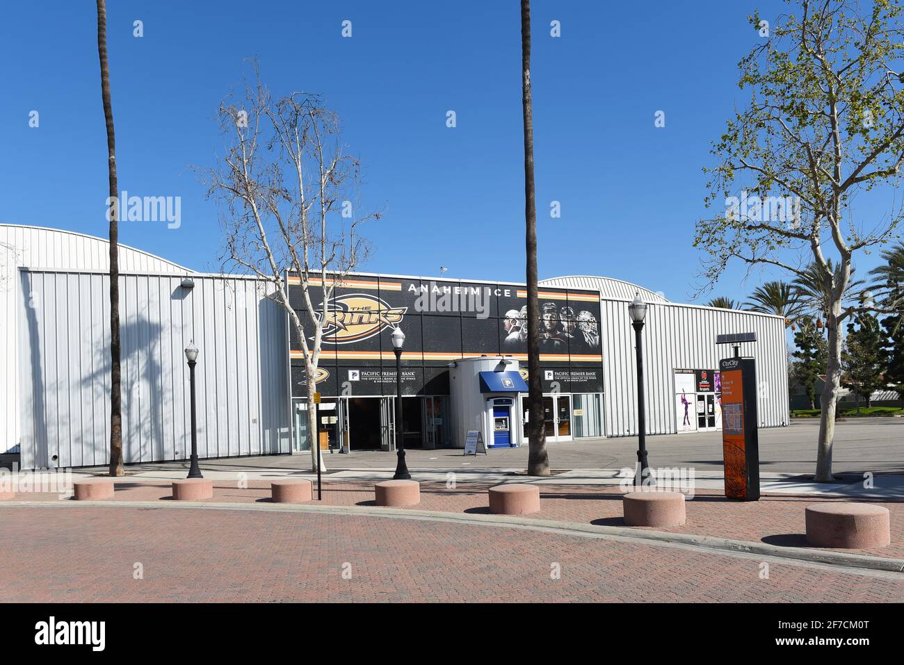 ANAHEIM, CALIFORNIA - 31 MAR 2021: Anaheim Ice is a world class Ice ...