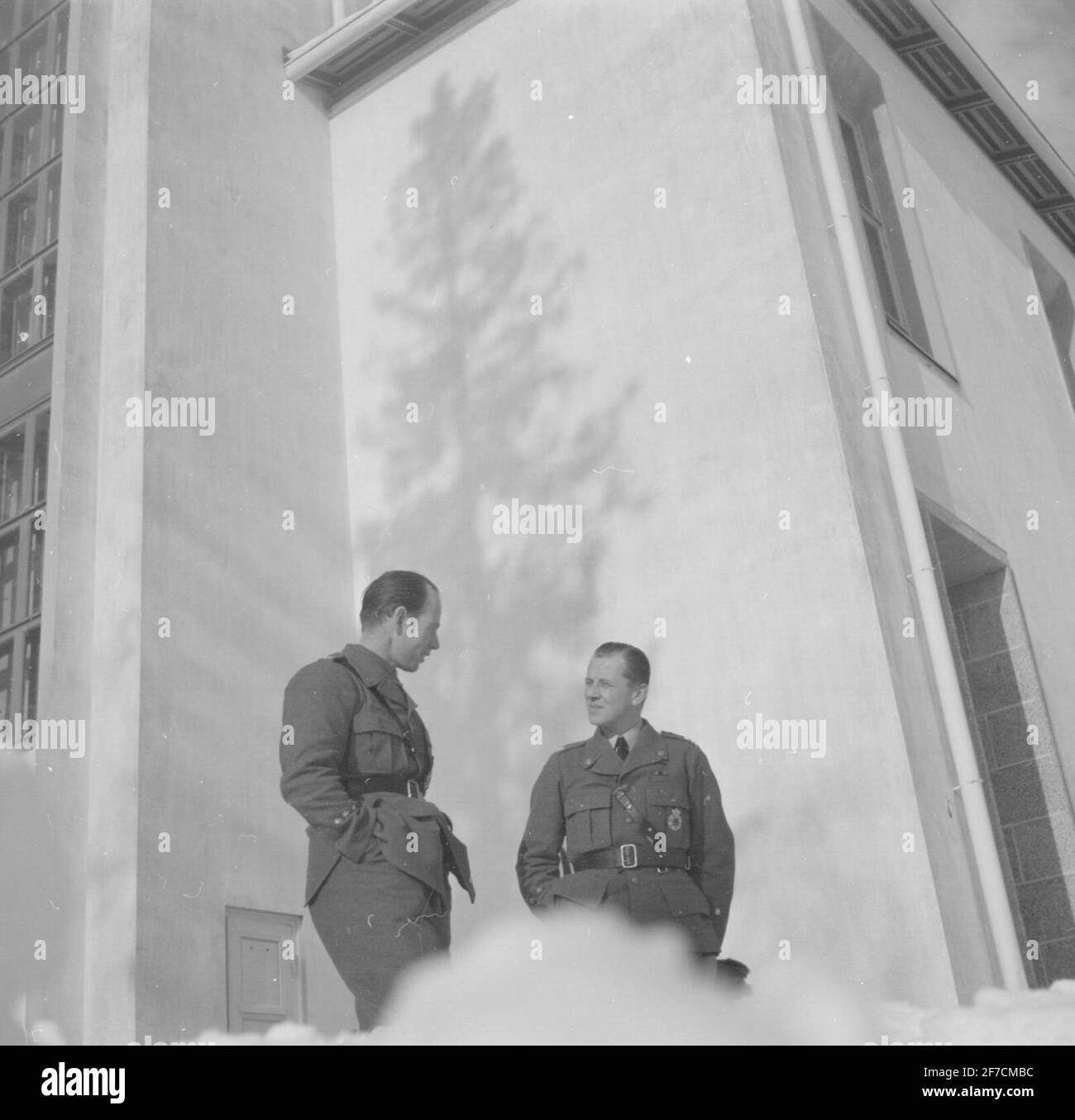 Two military personnel belonging to the Swedish NGO in Finland, F 19 ...