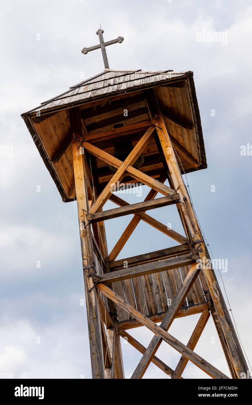 Drvengrad, Serbia- 18 September 2020: Wooden Church at Kustendorf ...