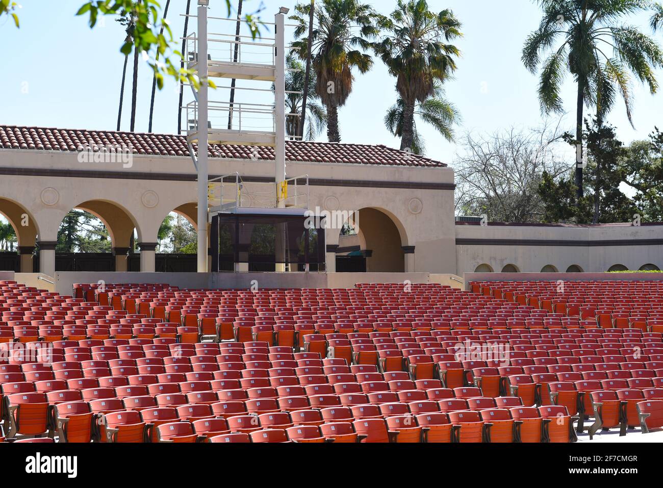 ANAHEIM, CALIFORNIA - 31 MAR 2021: Seating at Pearson Park Theatre ...