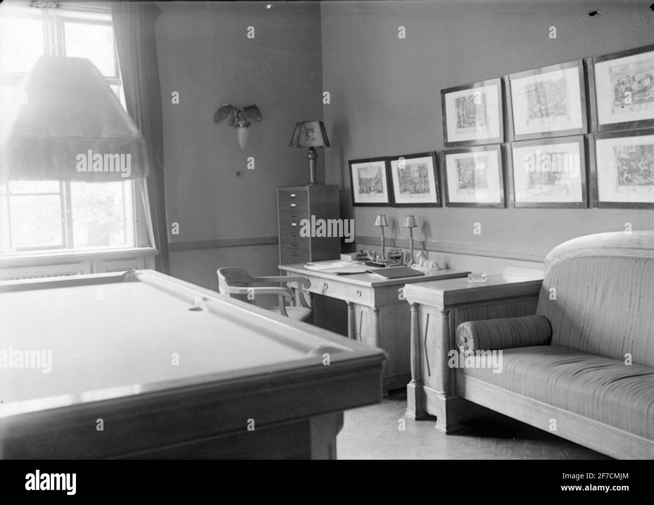 The Officer Fairs, Interior, F 3 Interior of the Billiards Room in the ...