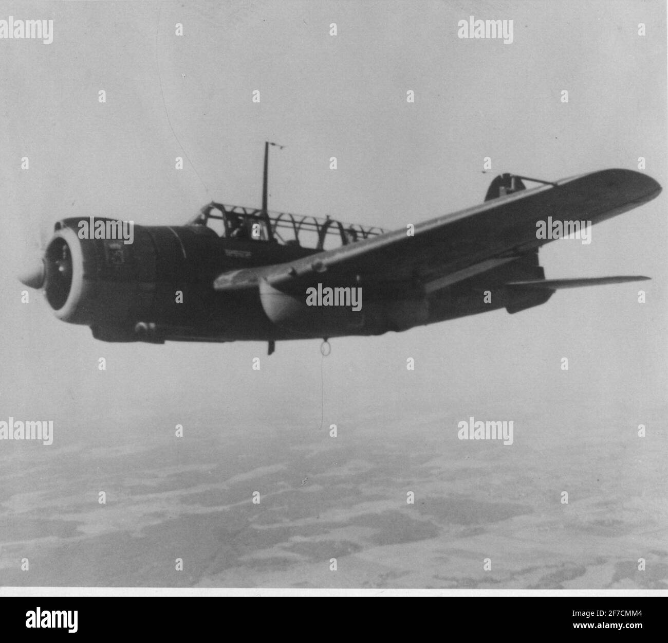 Aircraft Saab B 17 in the air Aircraft Saab B 17 in the air. View from ...