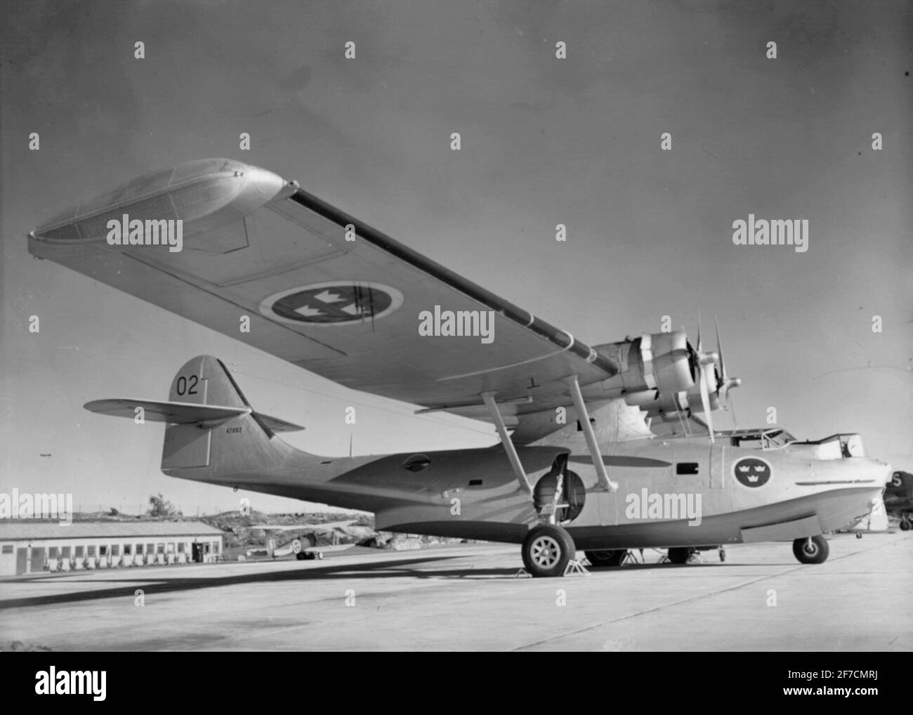 Airplane TP 47 002 on f 9 . Scouting aircraft TP 47 Catalina number 47 ...