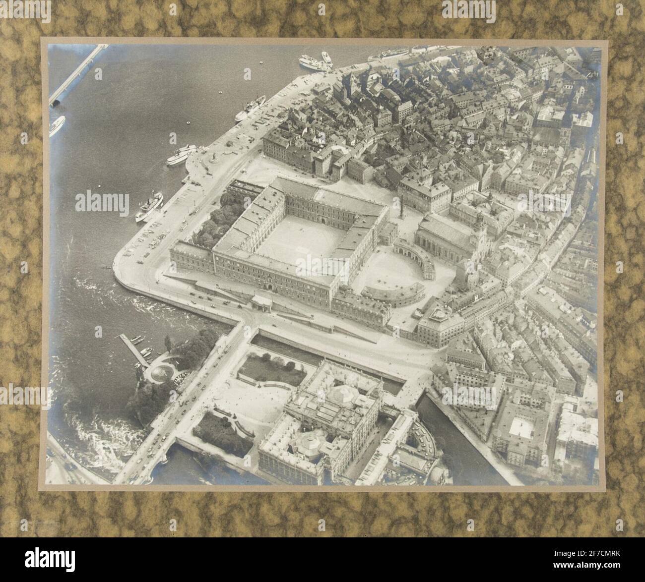 Aerial image of Stockholm Castle, CA 1920-1930 Speeches: Aerial photo ...