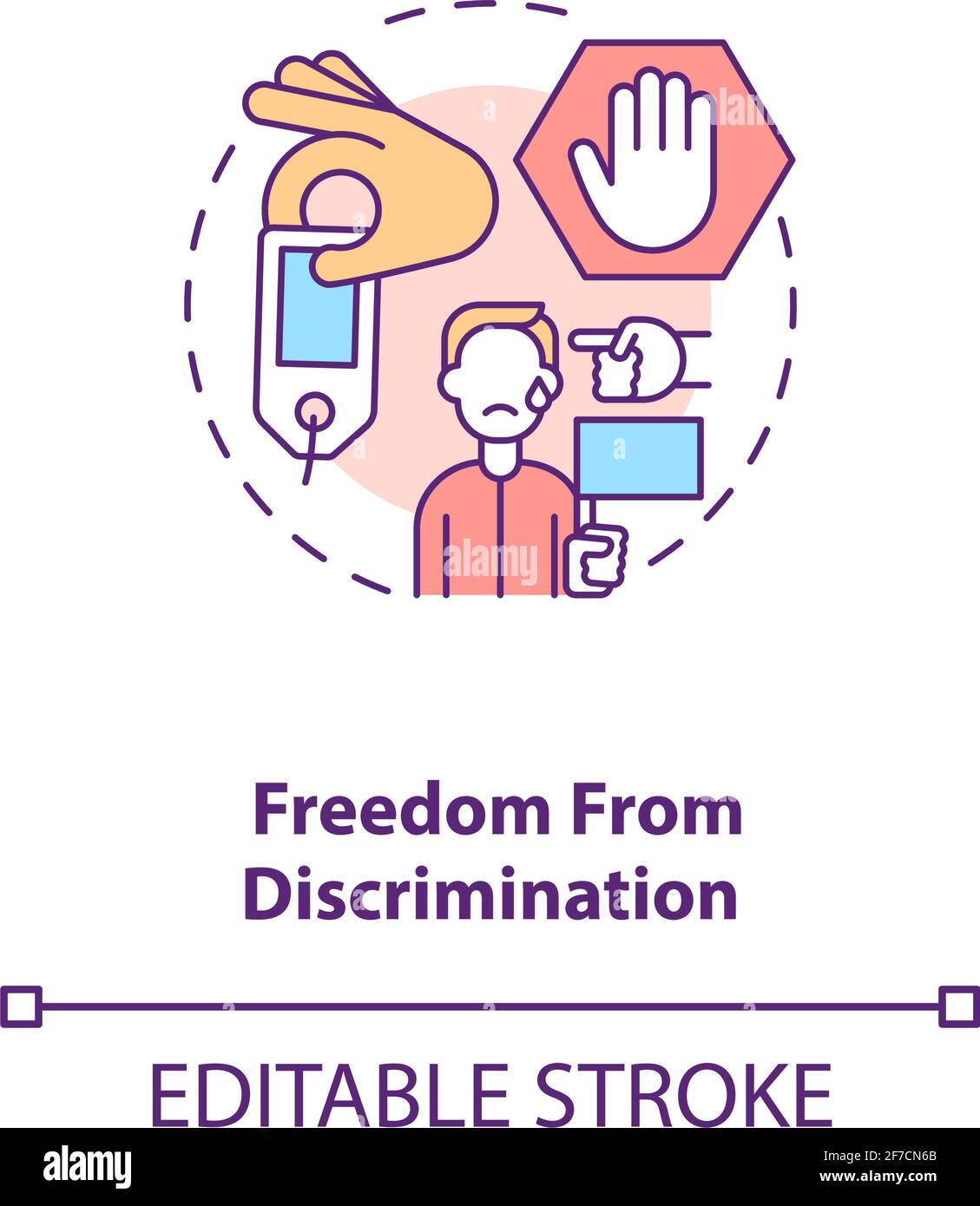 Freedom from discrimination concept icon Stock Vector Image & Art - Alamy