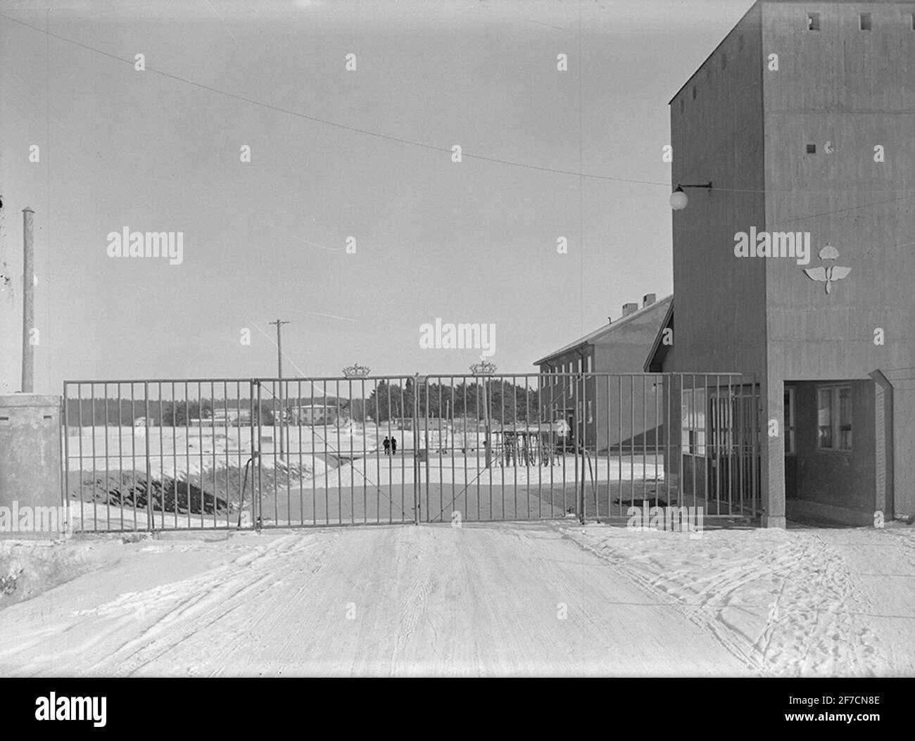Guard building at the entrance to F2, 1940s gates and guard building at ...
