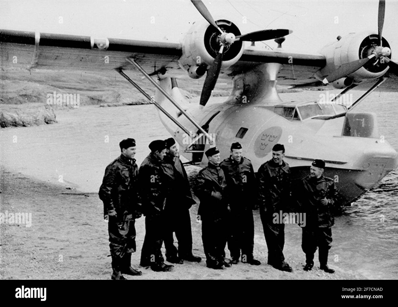 Crew in front of TP 47 Catalina on the lace mountains 1957 crew in ...