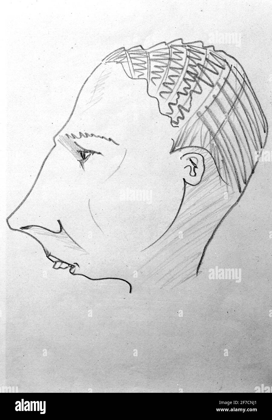 Caricature image of Lieutenant Hugosson at F 3 Caricature image of ...