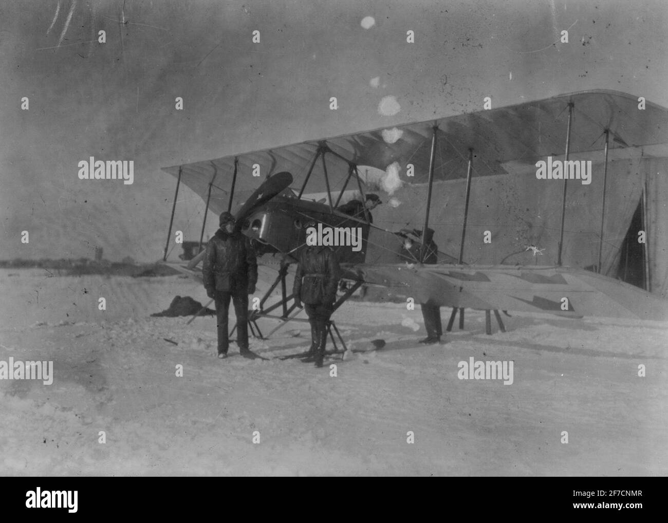 Flight Driver in front of Thulin Type L in Boden Flights in front of ...