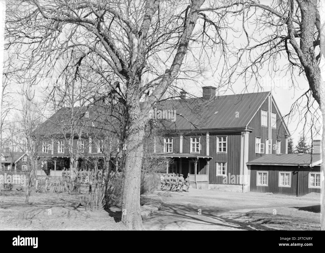 The hospital, Malmen, 1929 exterior of the hospital at F 3 Östgöta ...