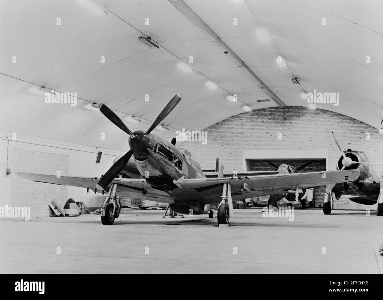J 26 During restoration in a mountain hangar, 1960s . aircraft J 26 020 ...