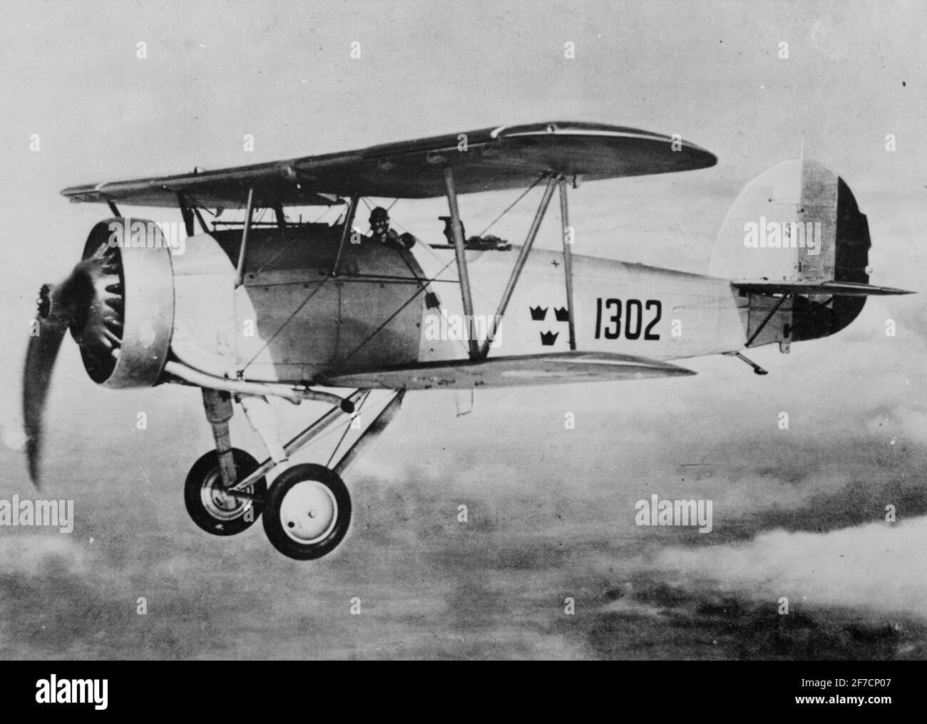 S 7 Hawker Hart in the air, 1930s . Aircraft s 7 Hawker Hart marked ...