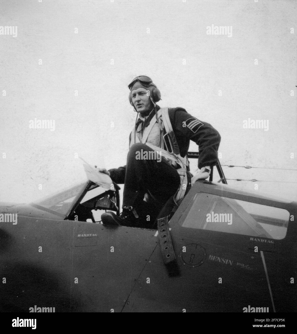 Military flight driver Ola Nappelberg steps out of the driver's sitting ...